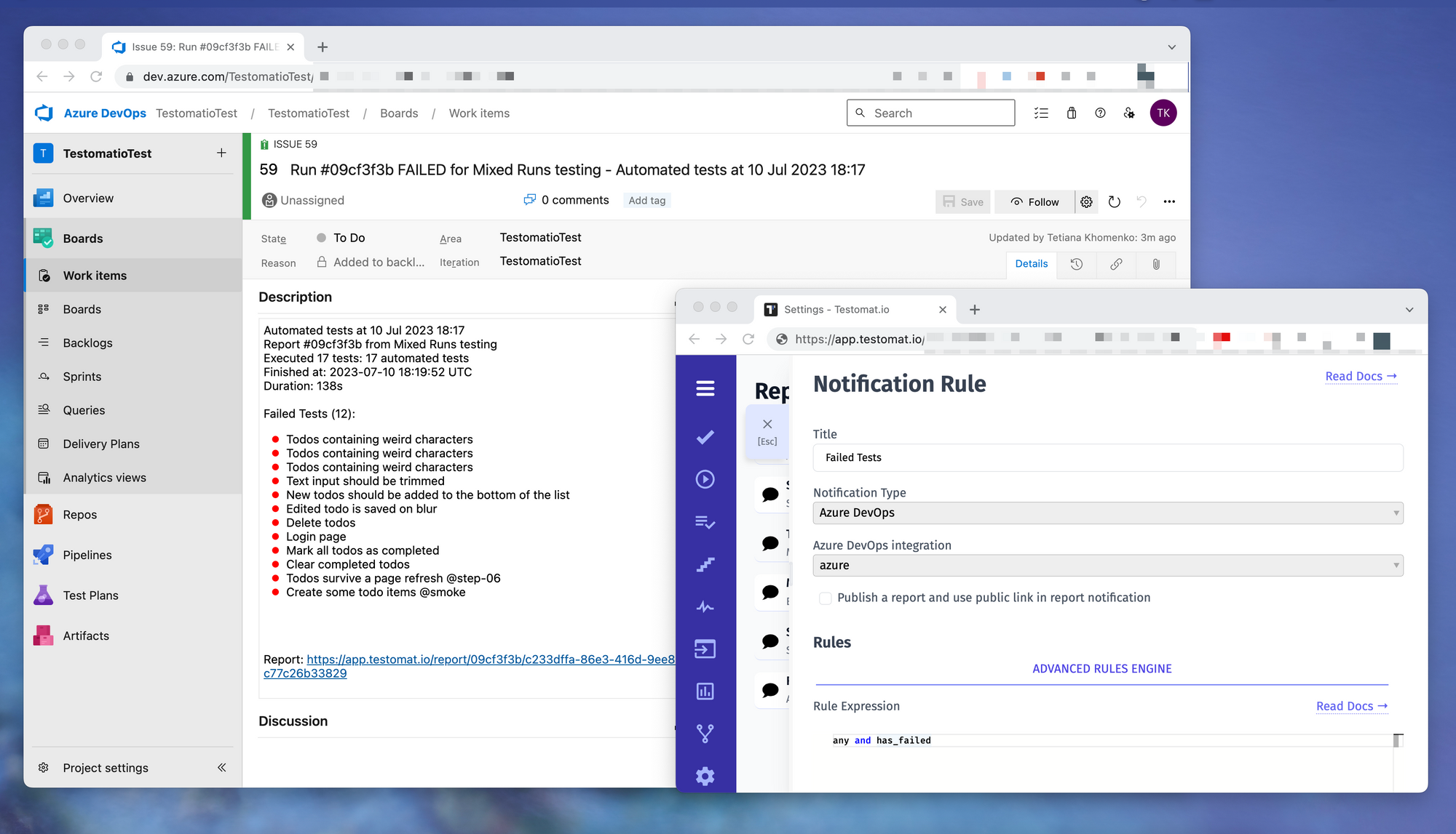 Notifications For Azure Devops Fast Forward Test Execution And Ui Improvements